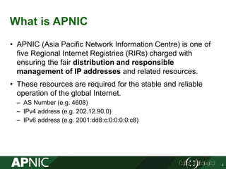 An introduction to APNIC | PPTX