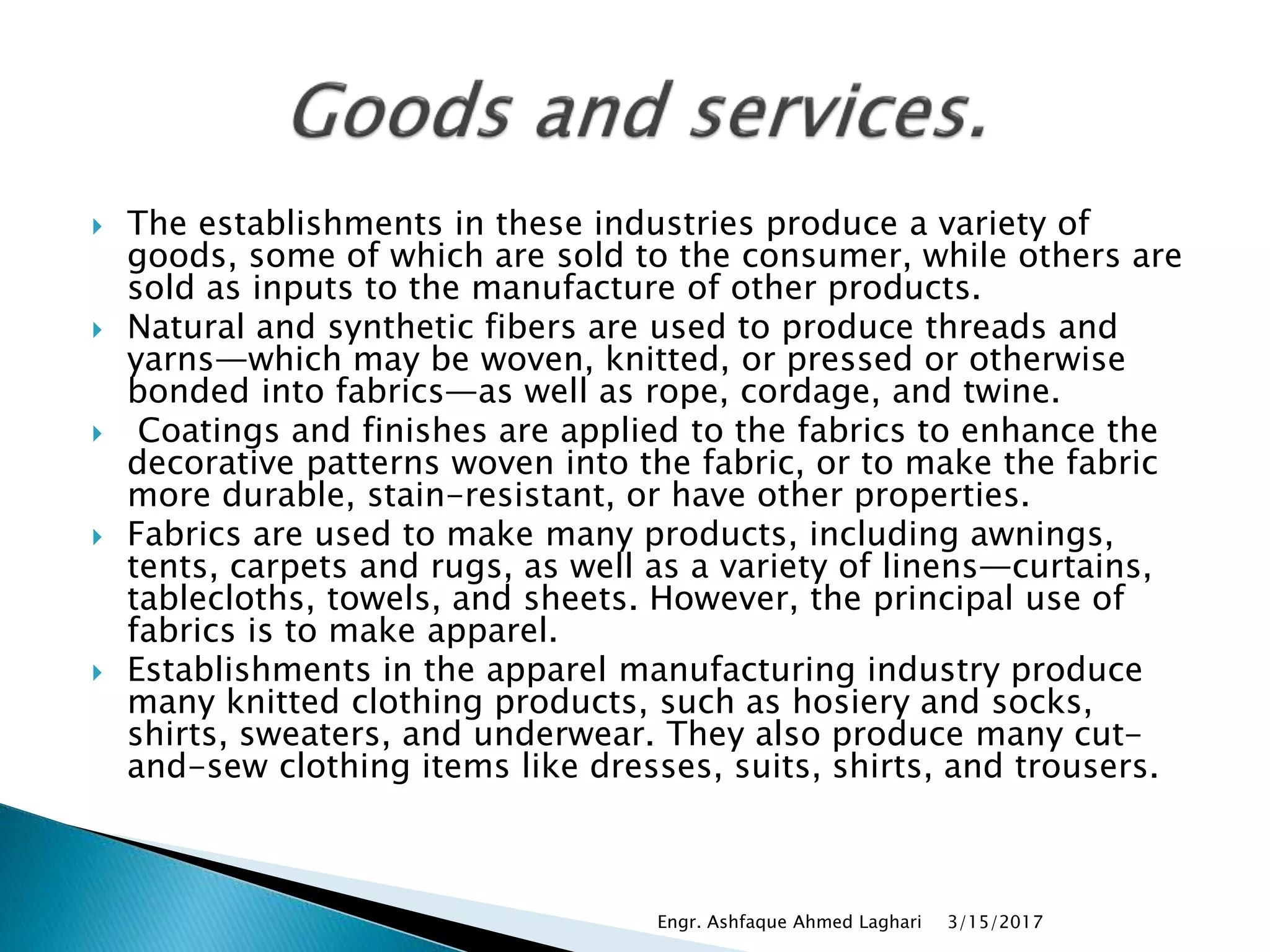 Introduction to apparel manufacturing | PPTX