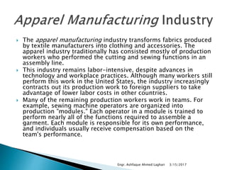 Introduction to apparel manufacturing | PPTX