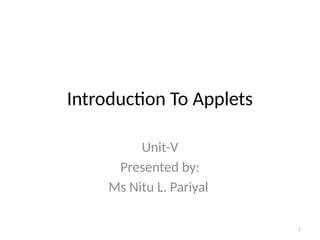 Introduction To Applets methods and simple examples | PPTX | Programming Languages | Computing