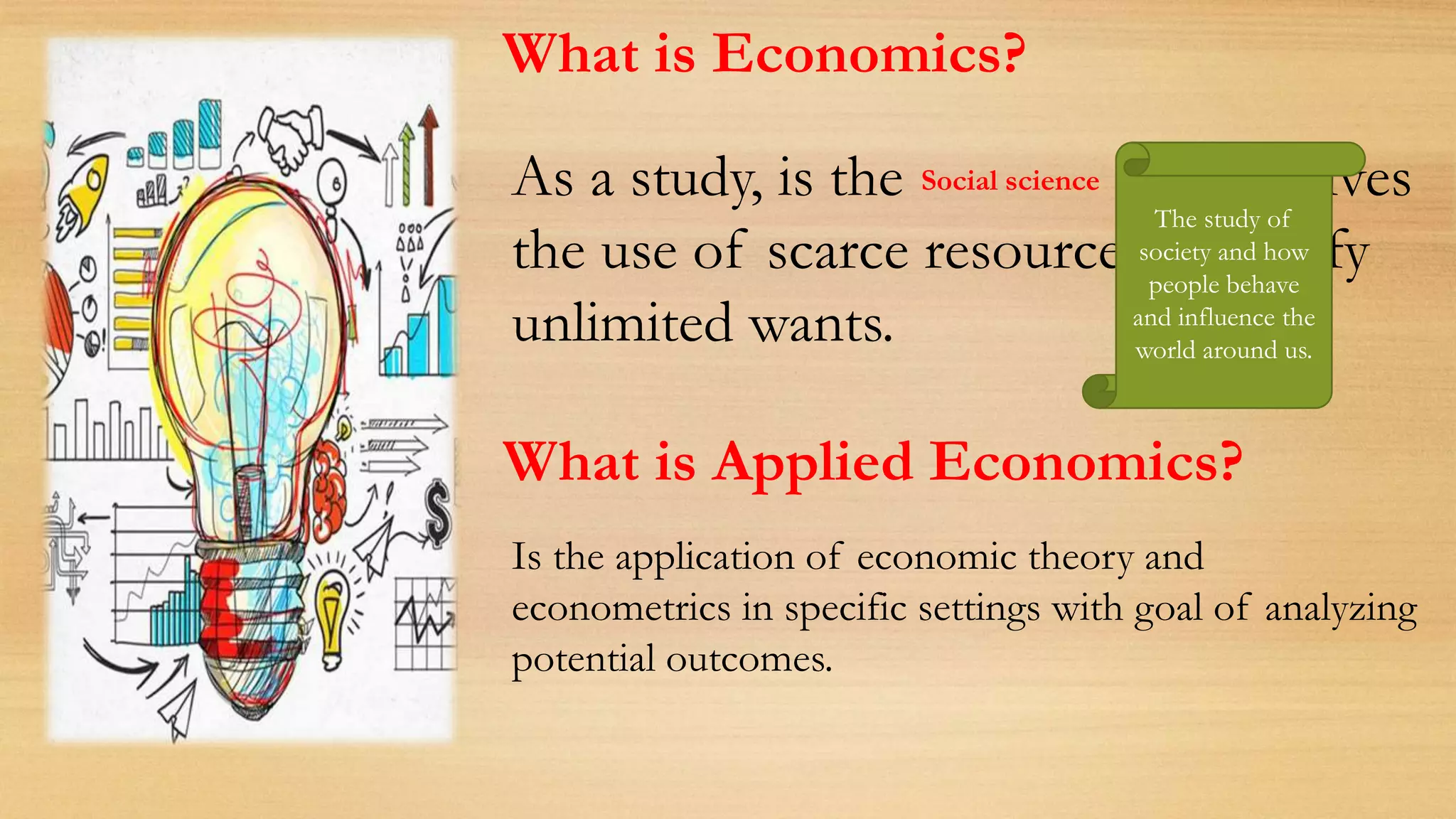 Introduction to applied economics | PPTX