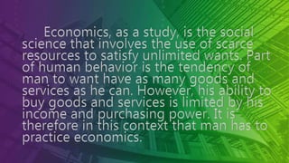 Introduction to applied economics | PPTX