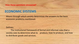 Introduction to applied economics part iv | PPTX