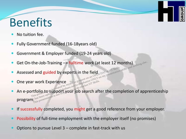 Apprenticeship and Benefits | PPTX | Human Resources | Business