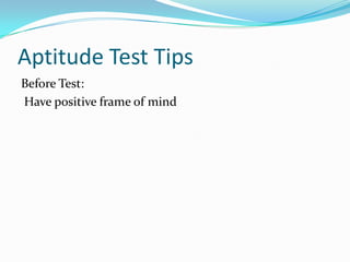 Introduction to aptitude handling | PPTX
