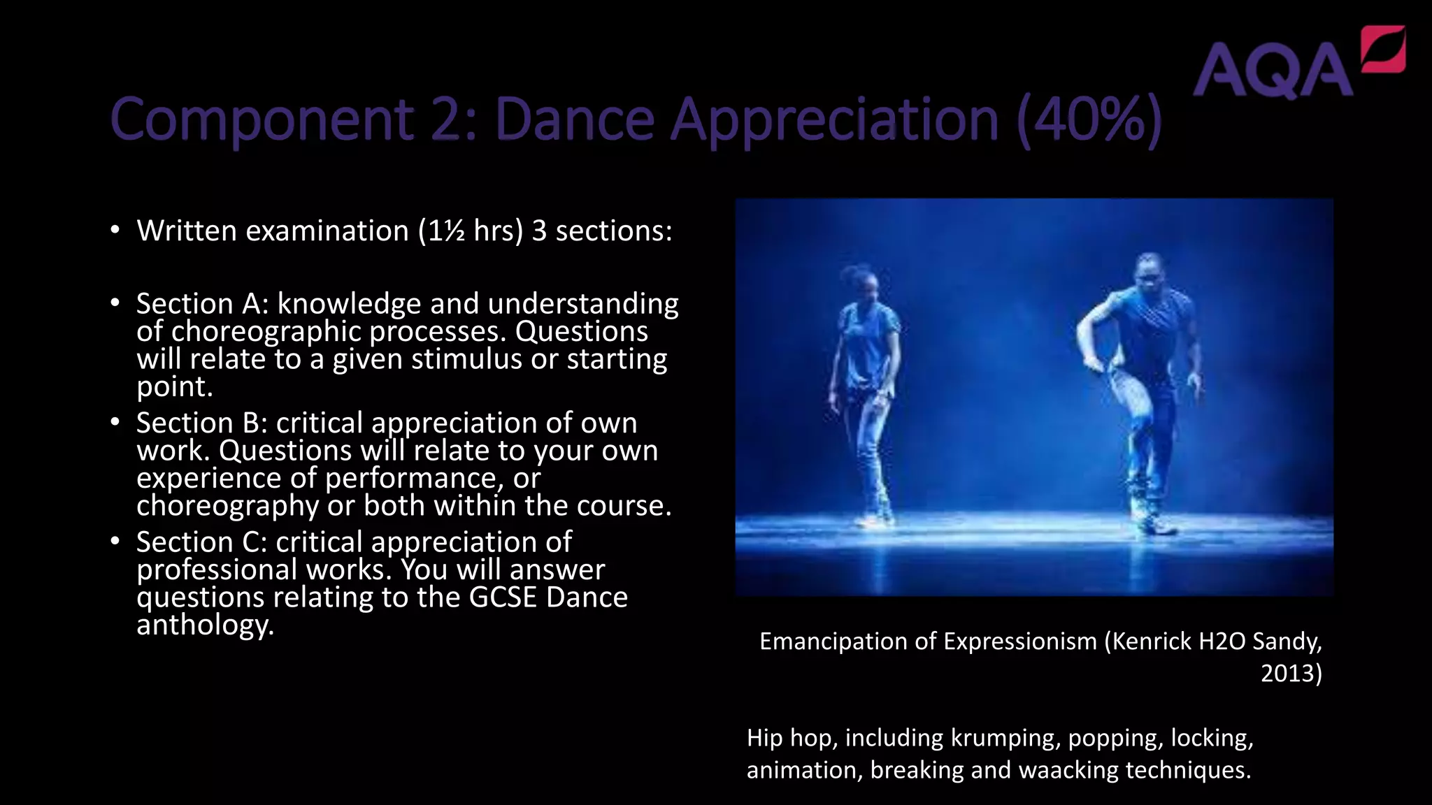 Introduction to AQA GCSE Dance 2016 | PPTX