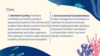 Introduction to Aquaculture: fish farming And fertilizers | PDF
