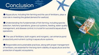 Introduction to Aquaculture: fish farming And fertilizers | PDF
