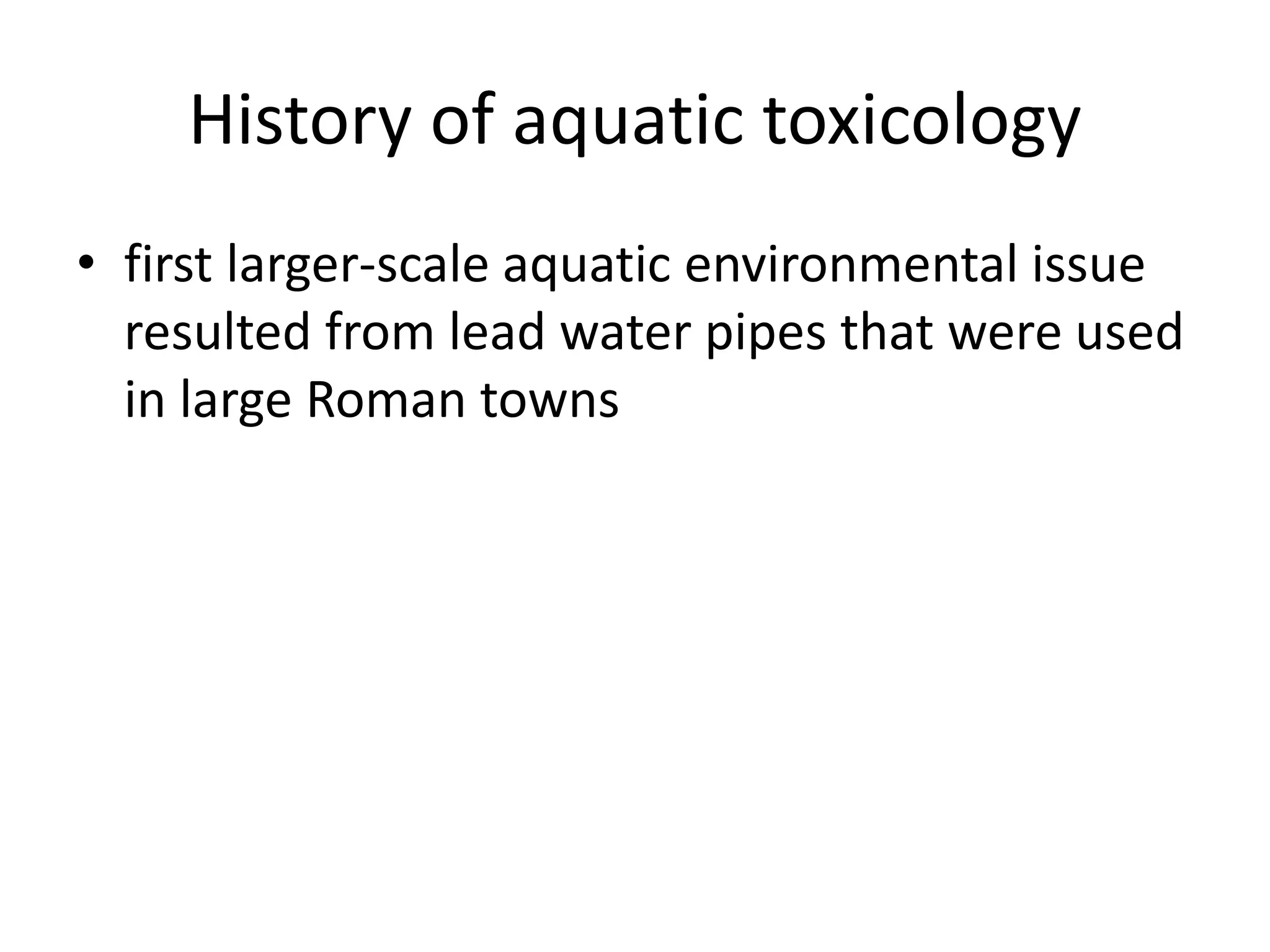 Introduction to aquatic toxicology | PPT