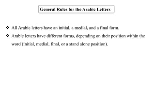 Introduction to Arabic and Alphabet | PPTX