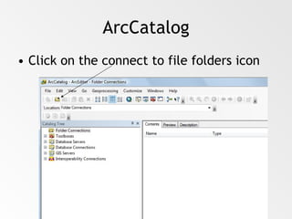 Introduction to ArcCatalog and ArcMap | PPT