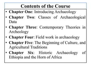 Introduction to Archaeological Anthropology.pptx | Geology | Science