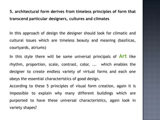 Introduction to architectural theory | PPSX