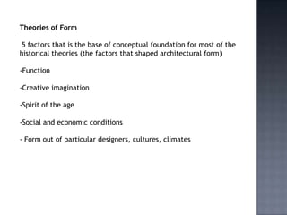 Introduction to architectural theory | PPSX