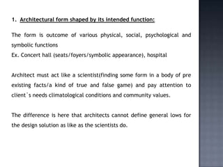 Introduction to architectural theory | PPSX
