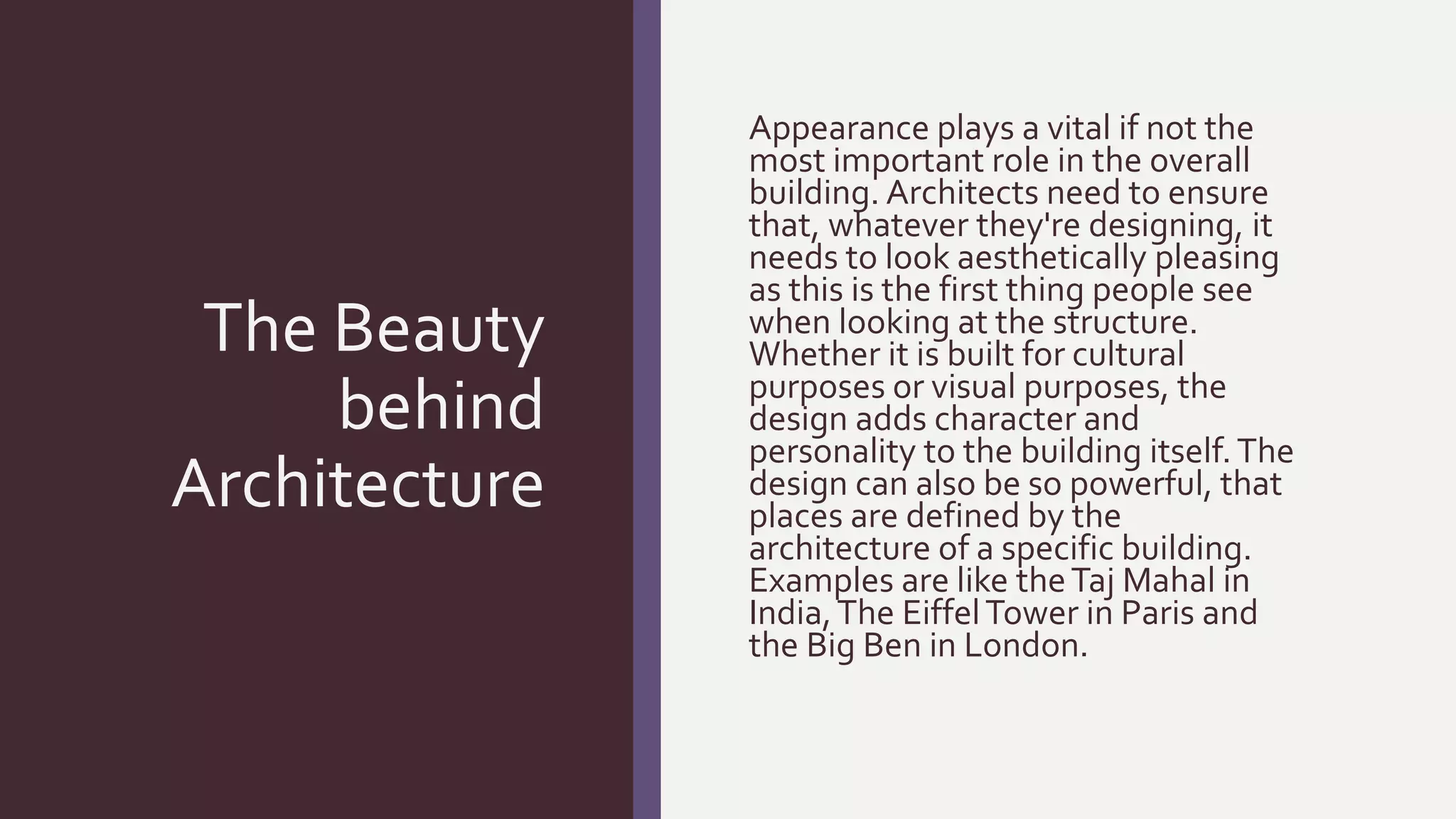 Introduction to architecture presentation | PPTX