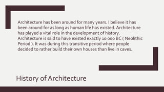 Introduction to architecture presentation | PPTX