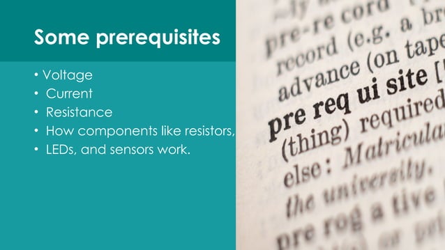 Introduction to Arduino session and basically it depends how you us and ...