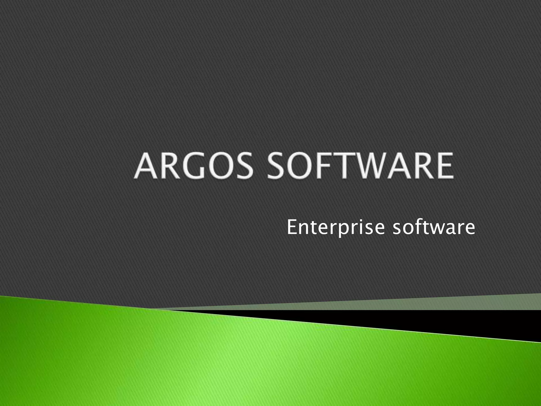 Introduction to Argos Software | PPTX