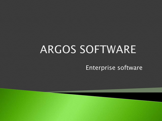 Introduction to Argos Software | PPTX | Agriculture | Industries