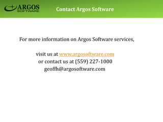 Introduction to Argos Software | PPTX