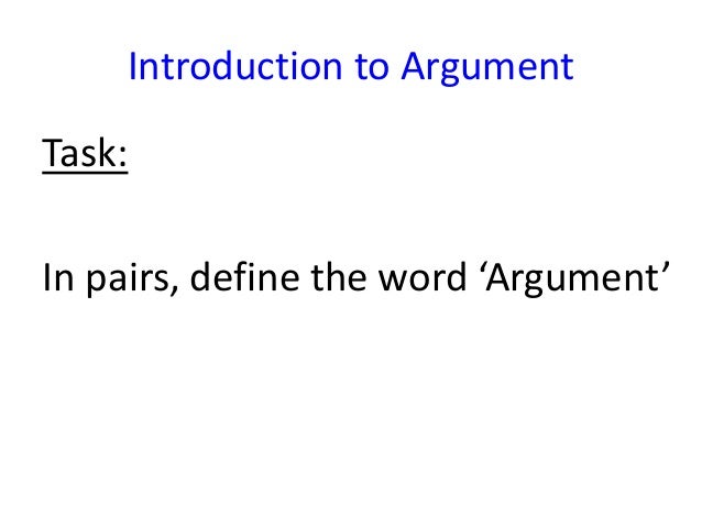 Introduction to argument elements