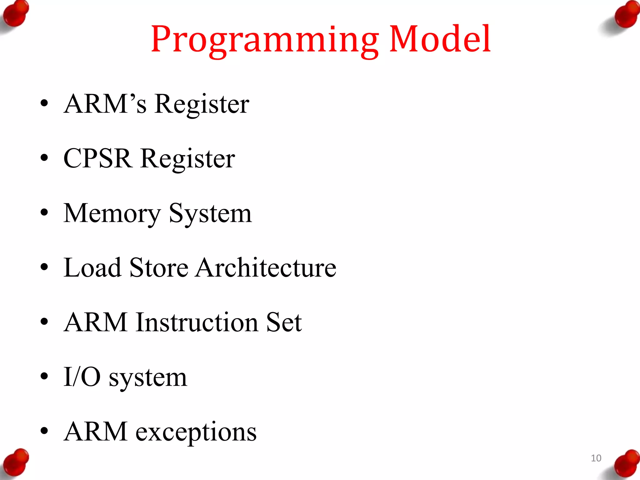 Introduction to arm processor | PPTX | Operating Systems | Computer Software and Applications