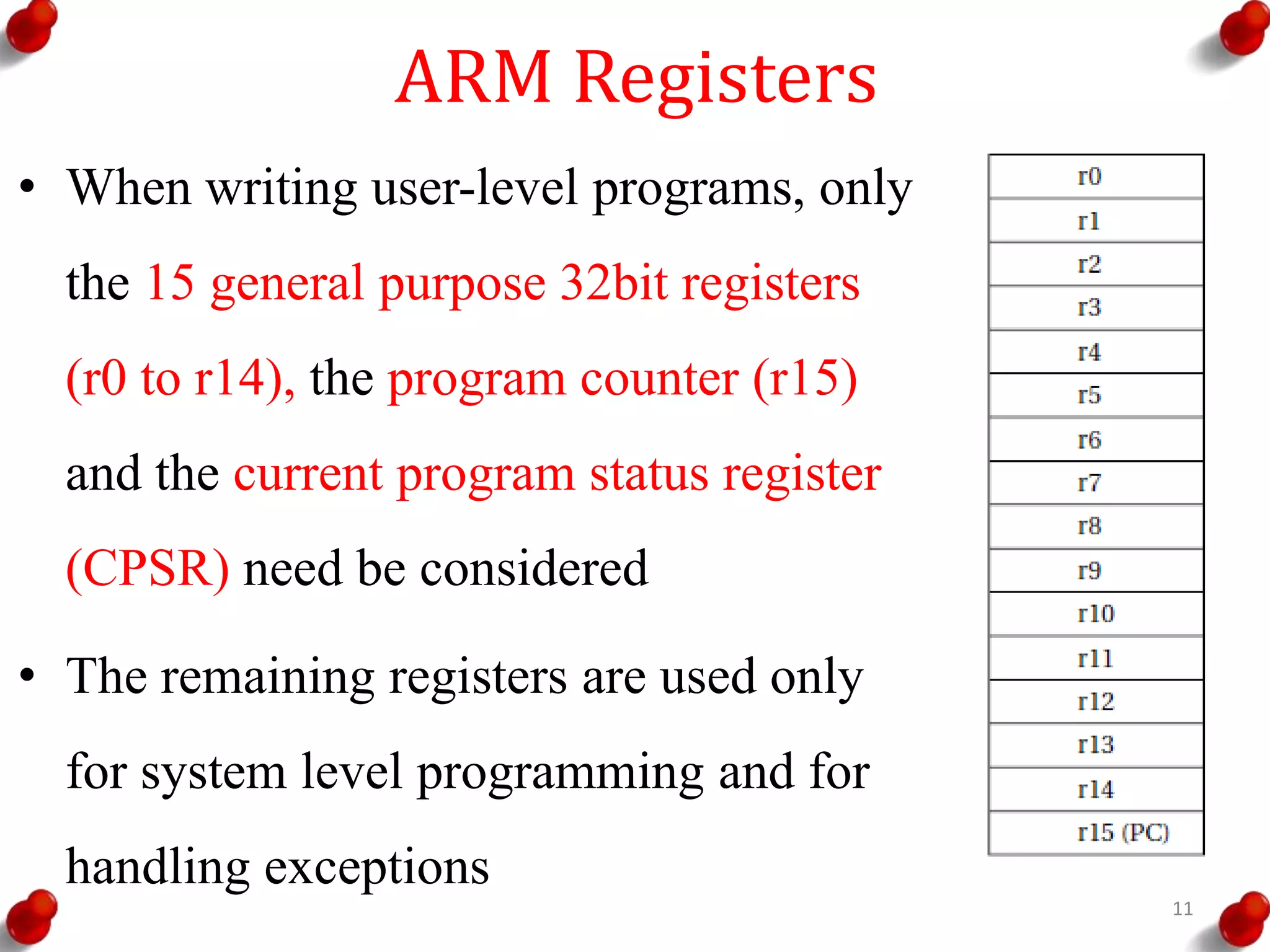 Introduction to arm processor | PPTX | Operating Systems | Computer ...