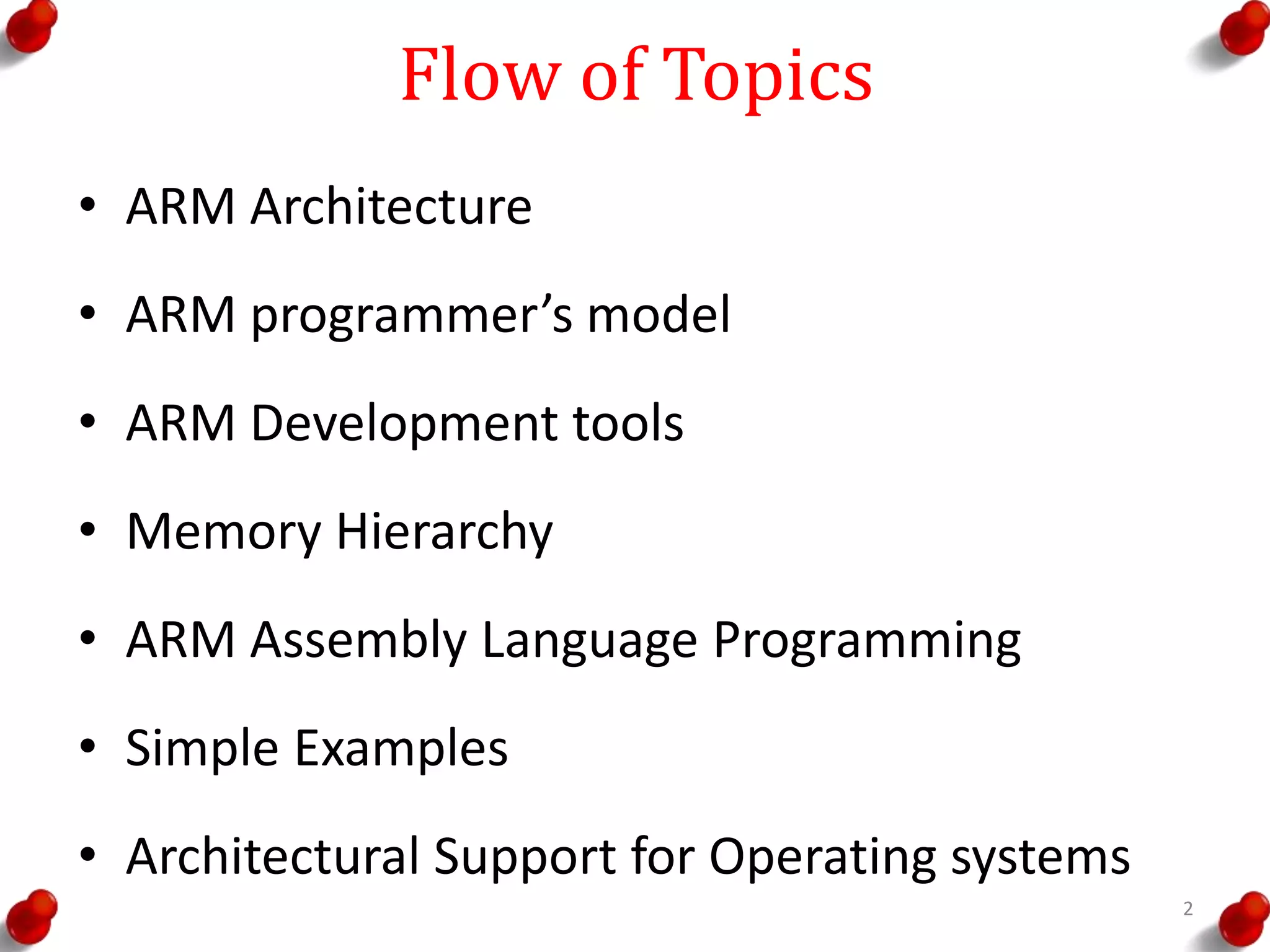 Introduction to arm processor | PPTX | Operating Systems | Computer Software and Applications