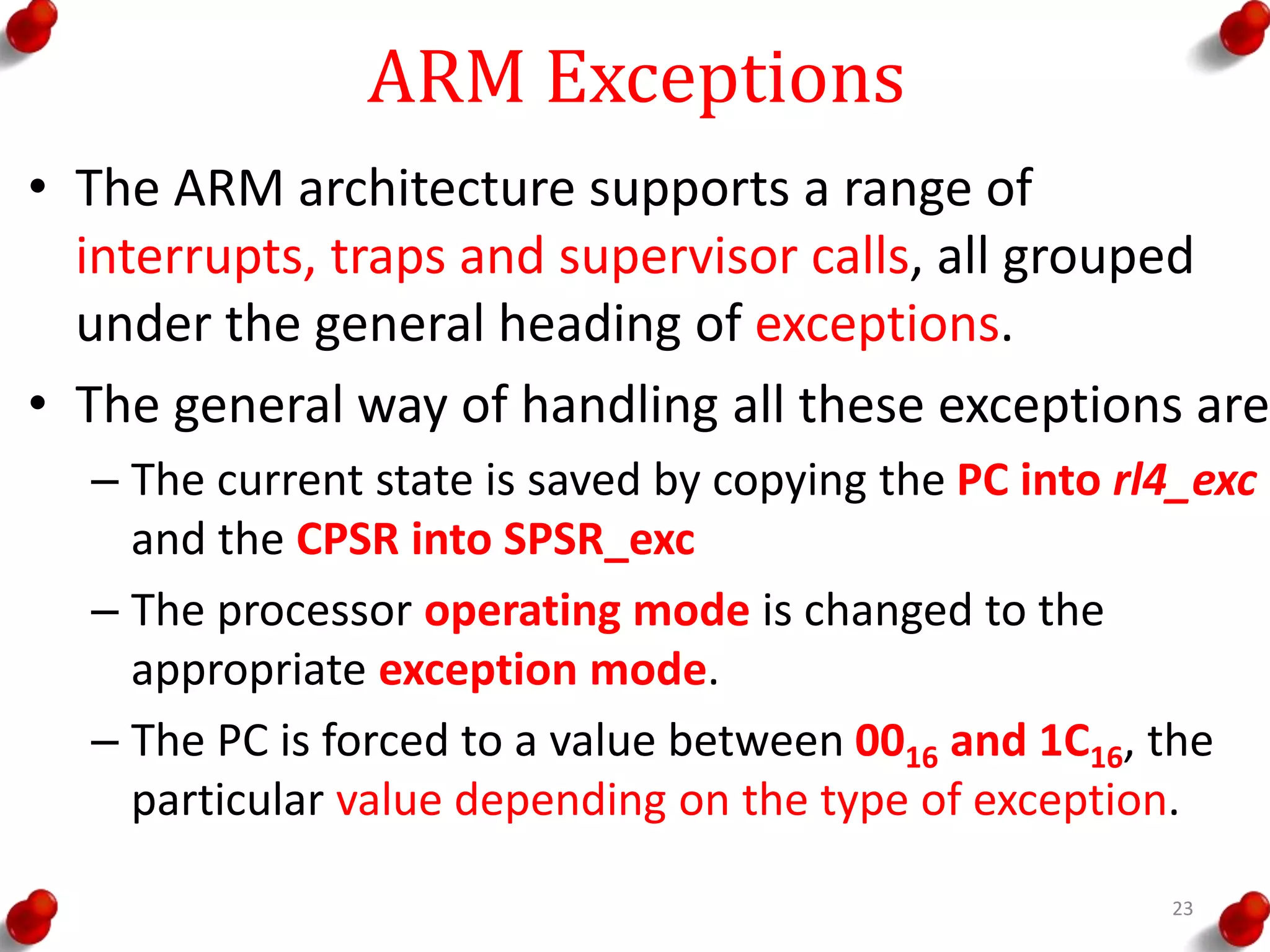 Introduction to arm processor | PPTX | Operating Systems | Computer Software and Applications