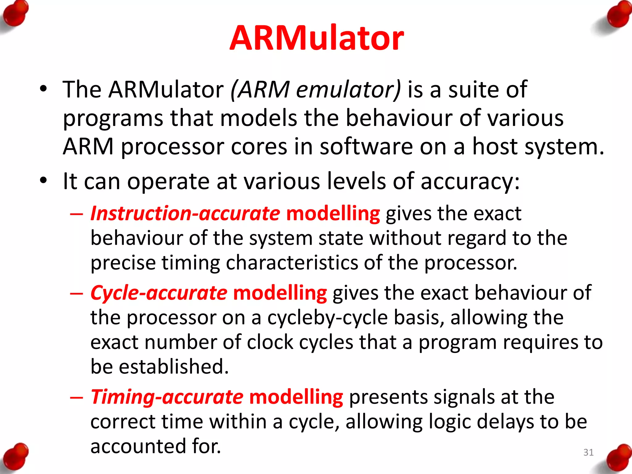 Introduction To Arm Processor Pptx Operating Systems Computer Software And Applications