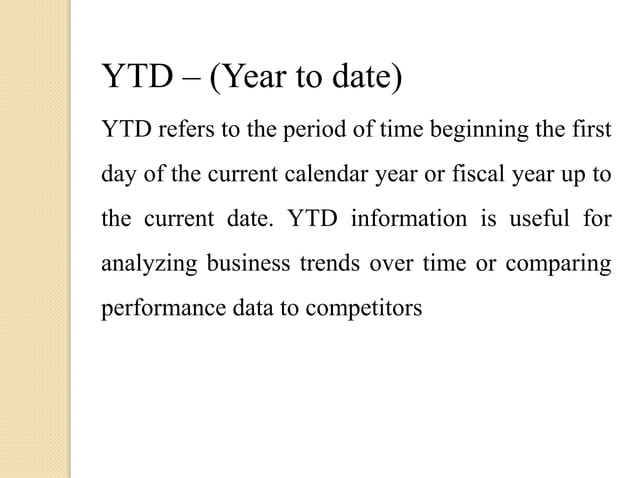 Introduction to ARR, APC, YTD, QTD and MTD | PPTX | Business Accounting & Finance | Business