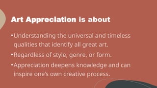 Introduction to Art Appreciation and genres.pptx