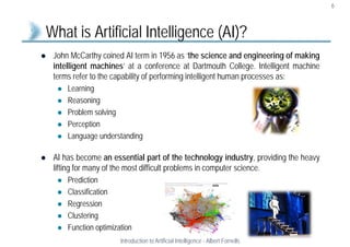 Introduction to artificial intelligence | PDF