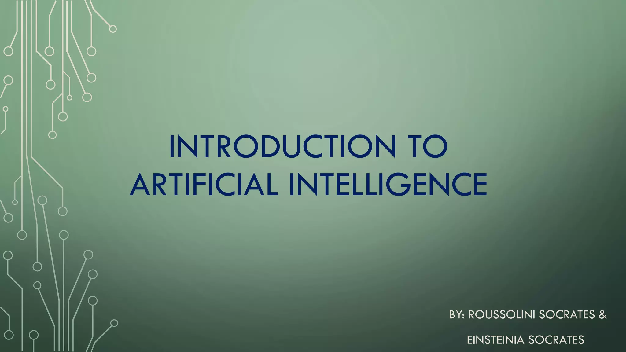 Introduction to artificial intelligence | PPT