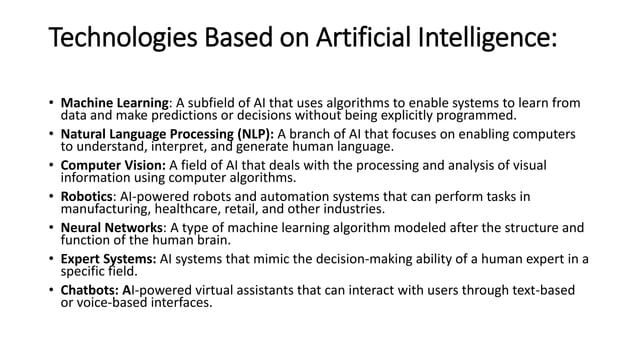 INTRODUCTION TO ARTIFICIAL INTELLIGENCE.pptx | Artificial Intelligence ...