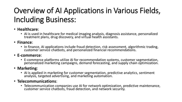 INTRODUCTION TO ARTIFICIAL INTELLIGENCE.pptx | Artificial Intelligence ...
