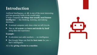 Introduction to Artificial Intelligence (AI).pptx