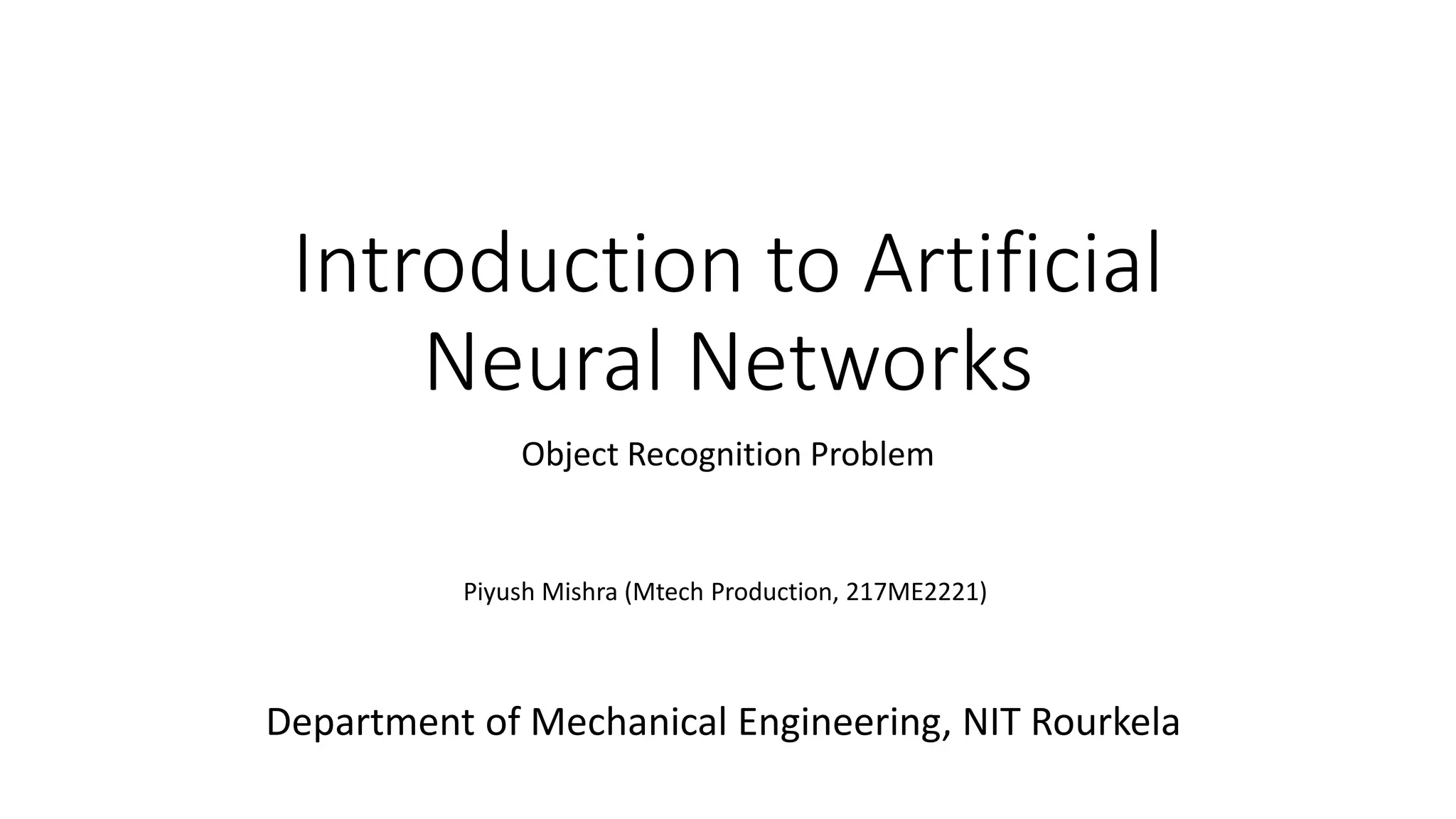 Introduction to artificial neural networks | PDF