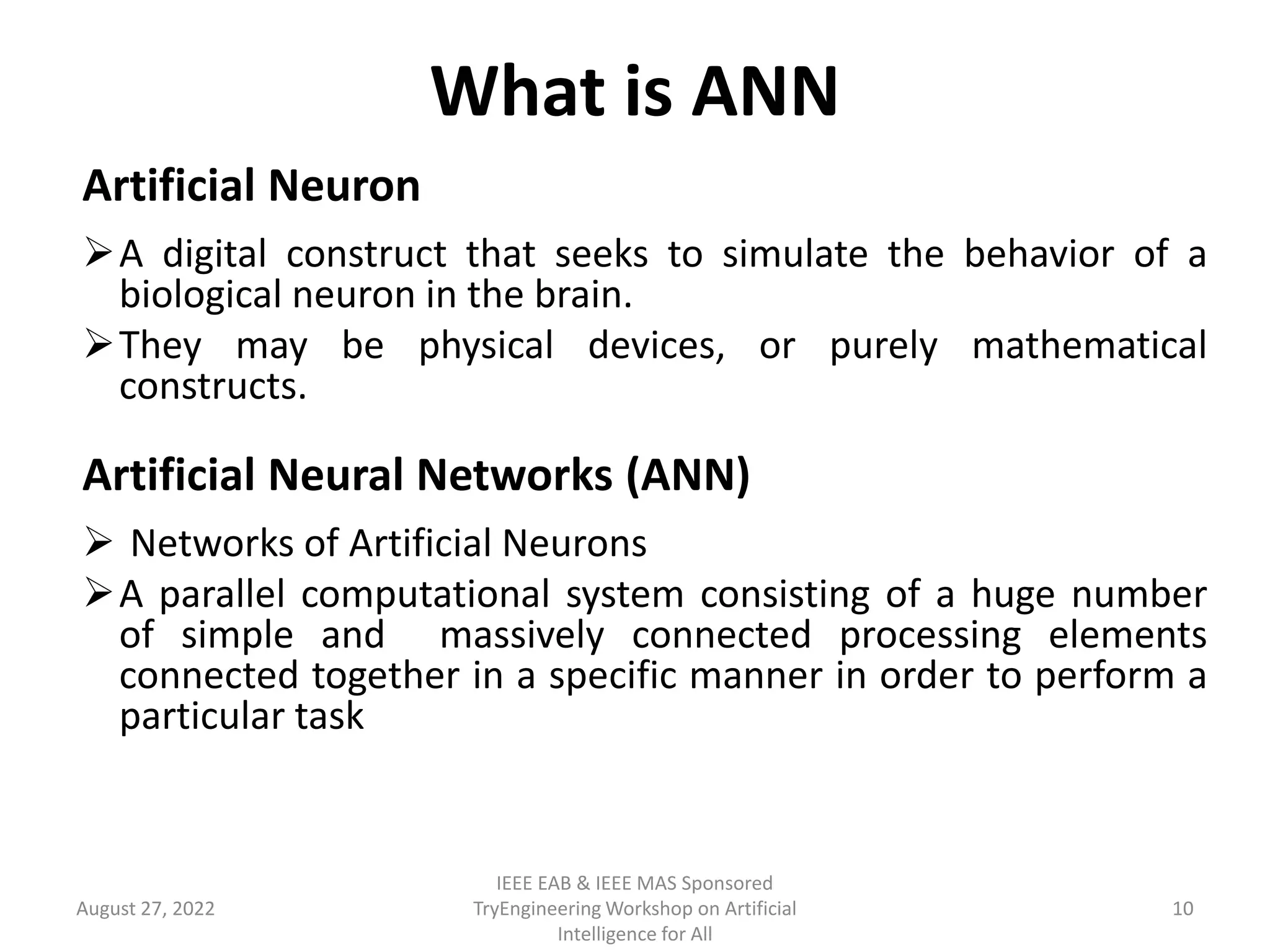 Introduction To Artificial Neural Networks Part Iipdf Artificial Intelligence Technology