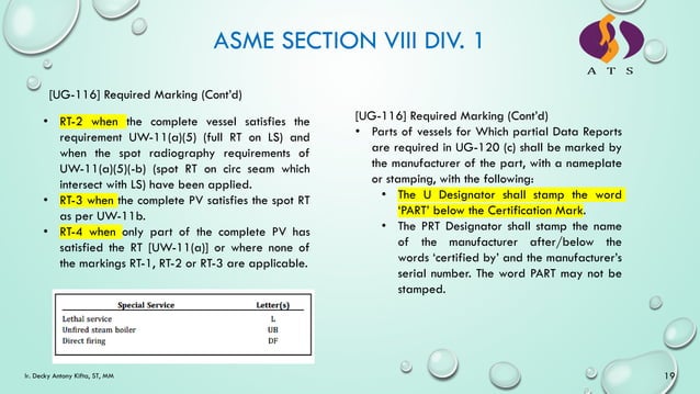 Introduction to ASME VIII Div 1 (ATS).pdf | Science