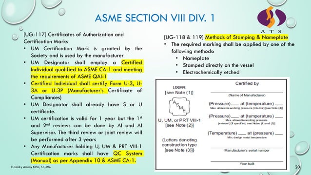 Introduction to ASME VIII Div 1 (ATS).pdf | Science