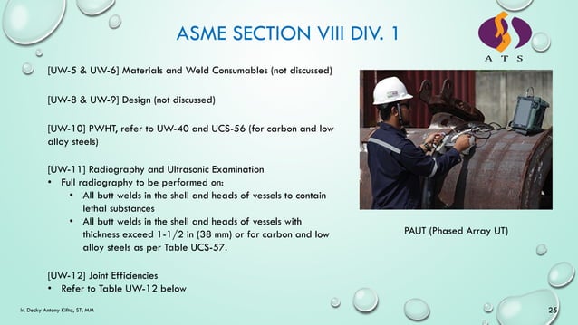 Introduction to ASME VIII Div 1 (ATS).pdf | Science