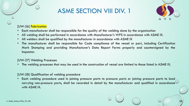 Introduction to ASME VIII Div 1 (ATS).pdf | Science
