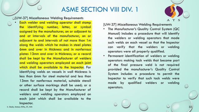 Introduction to ASME VIII Div 1 (ATS).pdf | Science