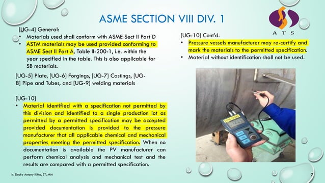Introduction to ASME VIII Div 1 (ATS).pdf | Science