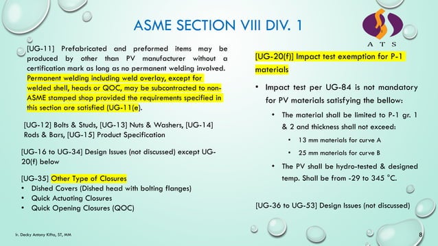 Introduction to ASME VIII Div 1 (ATS).pdf | Science