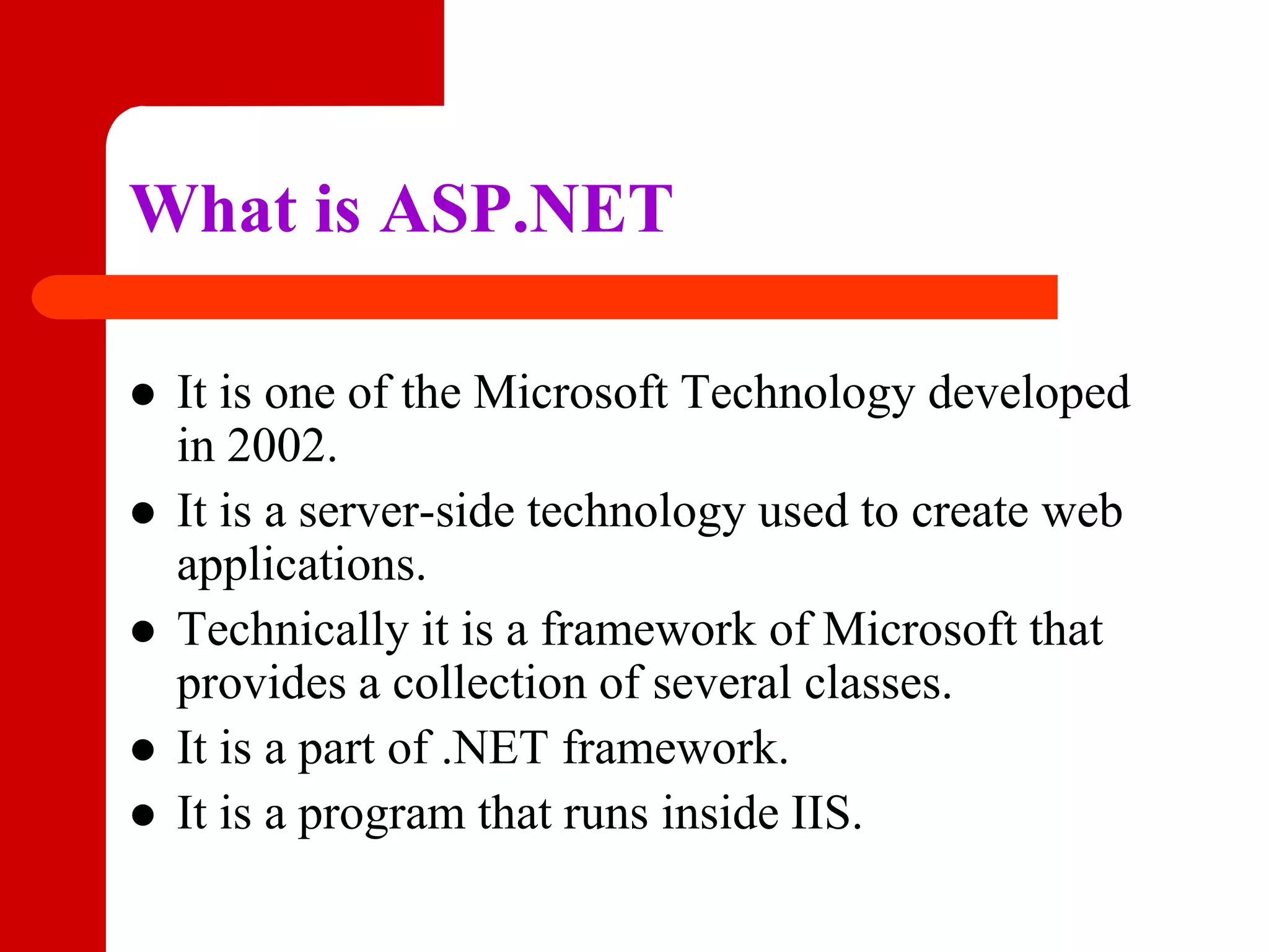 Introduction to asp.net
