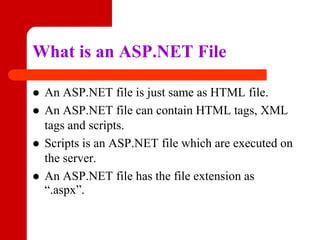 Introduction to asp.net