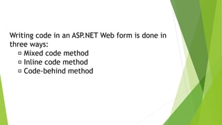 Introduction to asp.net